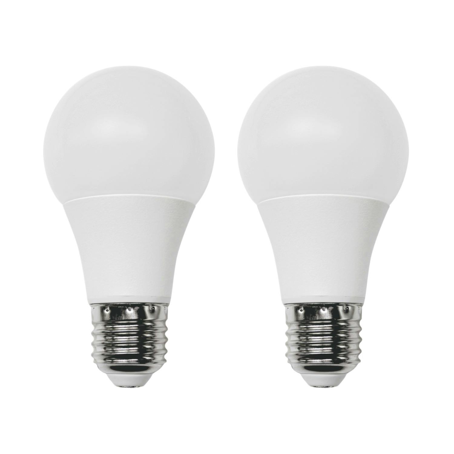 Packen Sie 2 Lampen LED Standard E27 9W Equi.60W 806lm 3000K 10000H ...