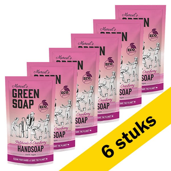 Marcel'Seen Soap handzeep patchouli & cranberry navul 6x500ml | Makro