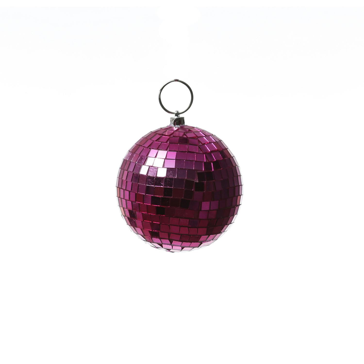 Spiegelkugel 10cm pink Discokugel Mirrorball Party Disko Deko | METRO