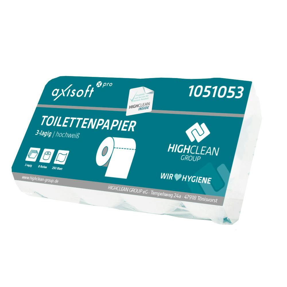 axisoft Pro Toilettenpapier 3-lagig hochweiß Zellstoff | METRO