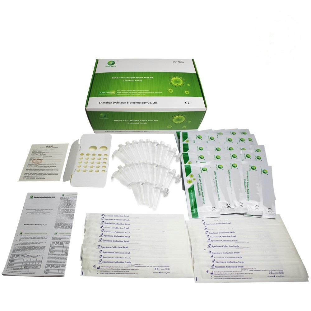 25 Stück GREEN SPRING COVID-19 ANTIGEN SCHNELLTEST 4 IN 1 mit Test-ID ...