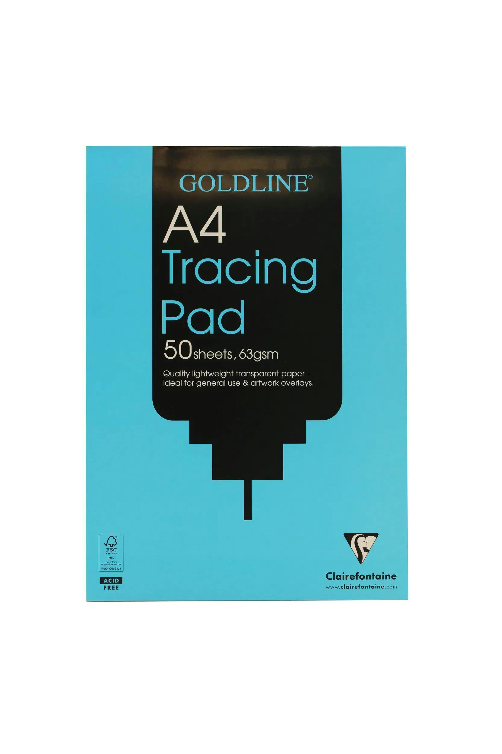 Clairefontaine 5x Goldline Transparentpapier, Block geleimt, 50 Blatt ...