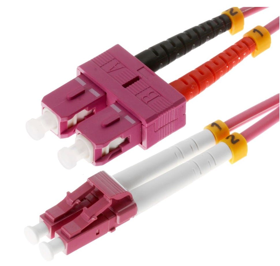 Helos LWL Patchkabel LC/SC Duplex 50/125µm OM4 erikaviolett 0,5m | METRO Marktplatz