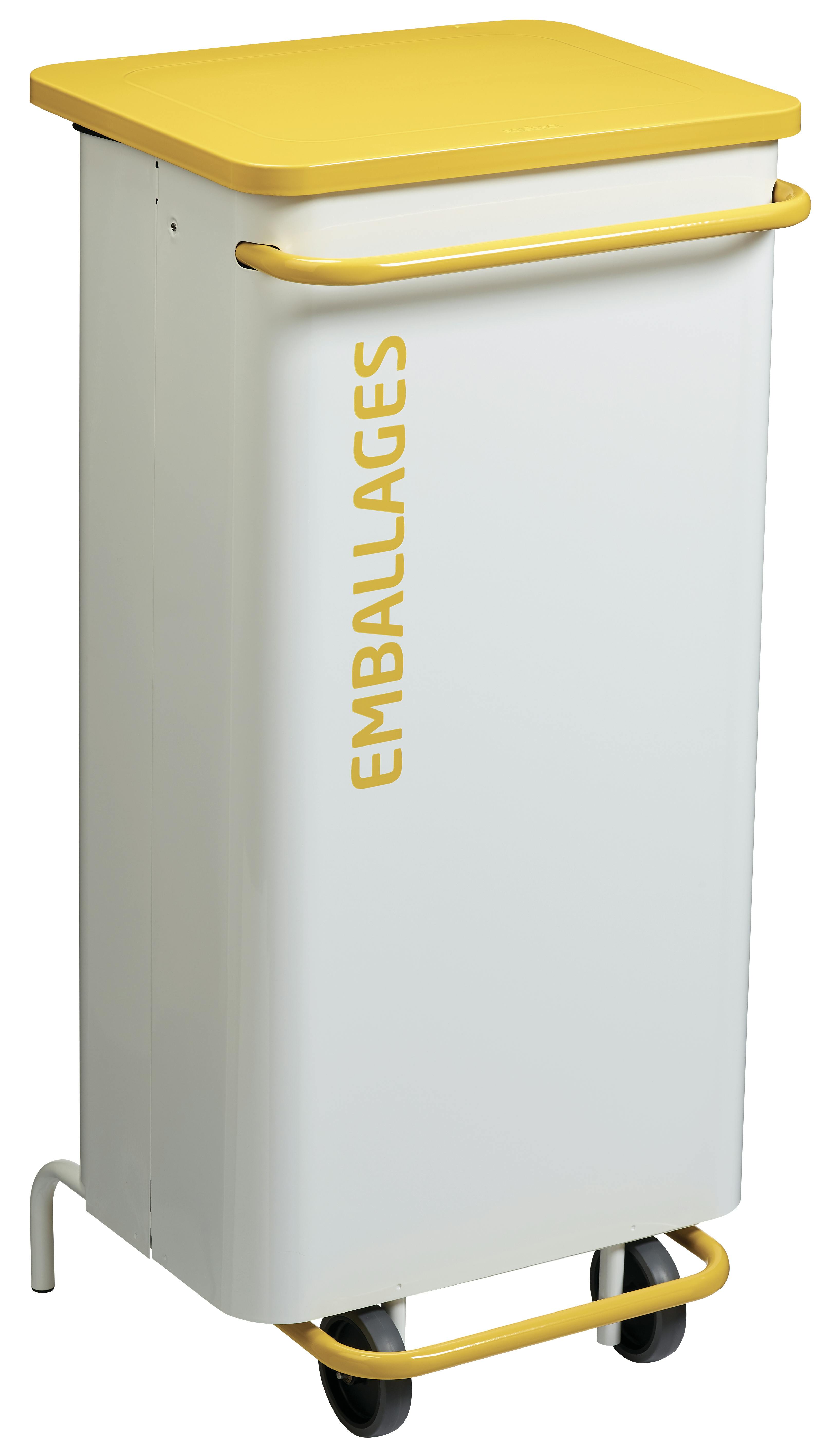 Rossignol - Poubelle mobile à pédale 110L NOMADE - emballages blanc ...