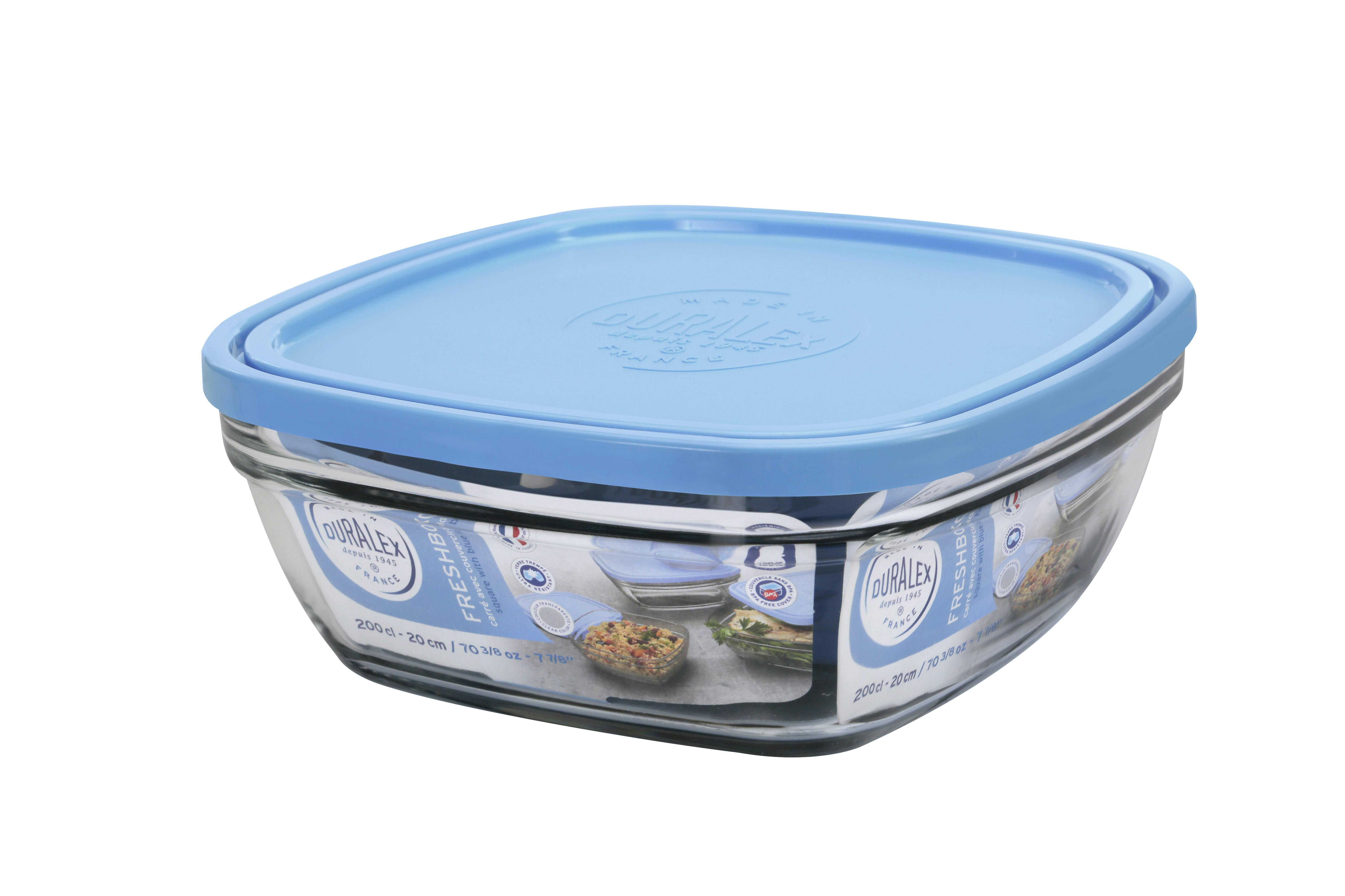 Duralex 9023AM04A1111 Freshbox Carré Frischhaltebox mit Deckel, 20x20cm ...
