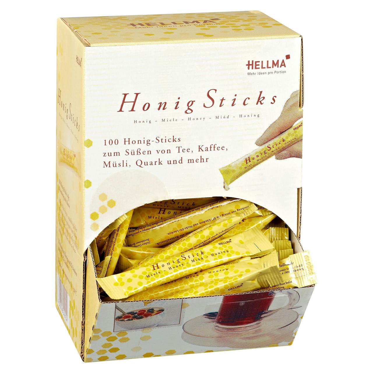 Hellma Honig-Sticks Flüssig 100 Portionen x 8 g (800 g) | METRO