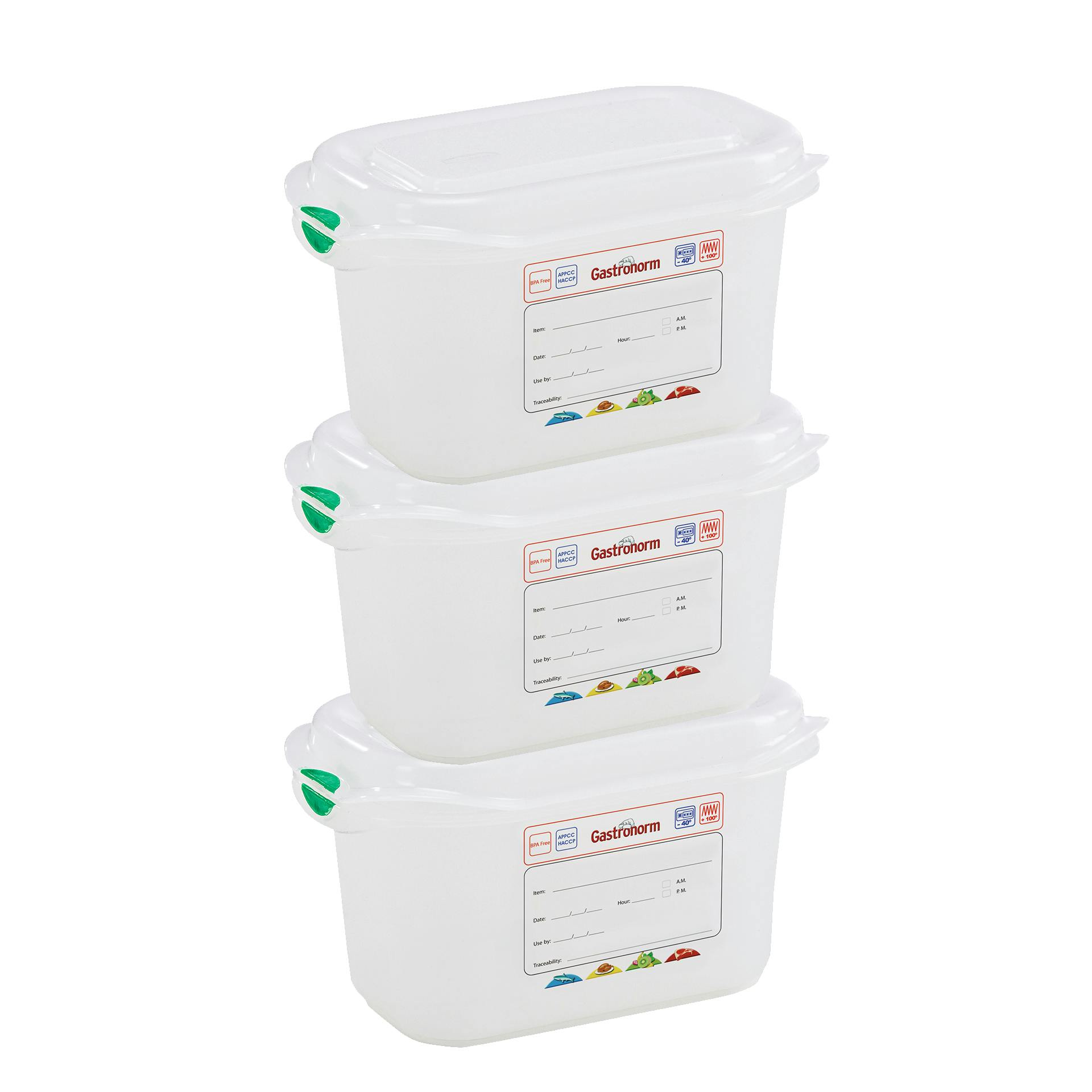 Gastronox 1/9 H100 (Lot de 3 unités). Boîte alimentaire hermétique ...