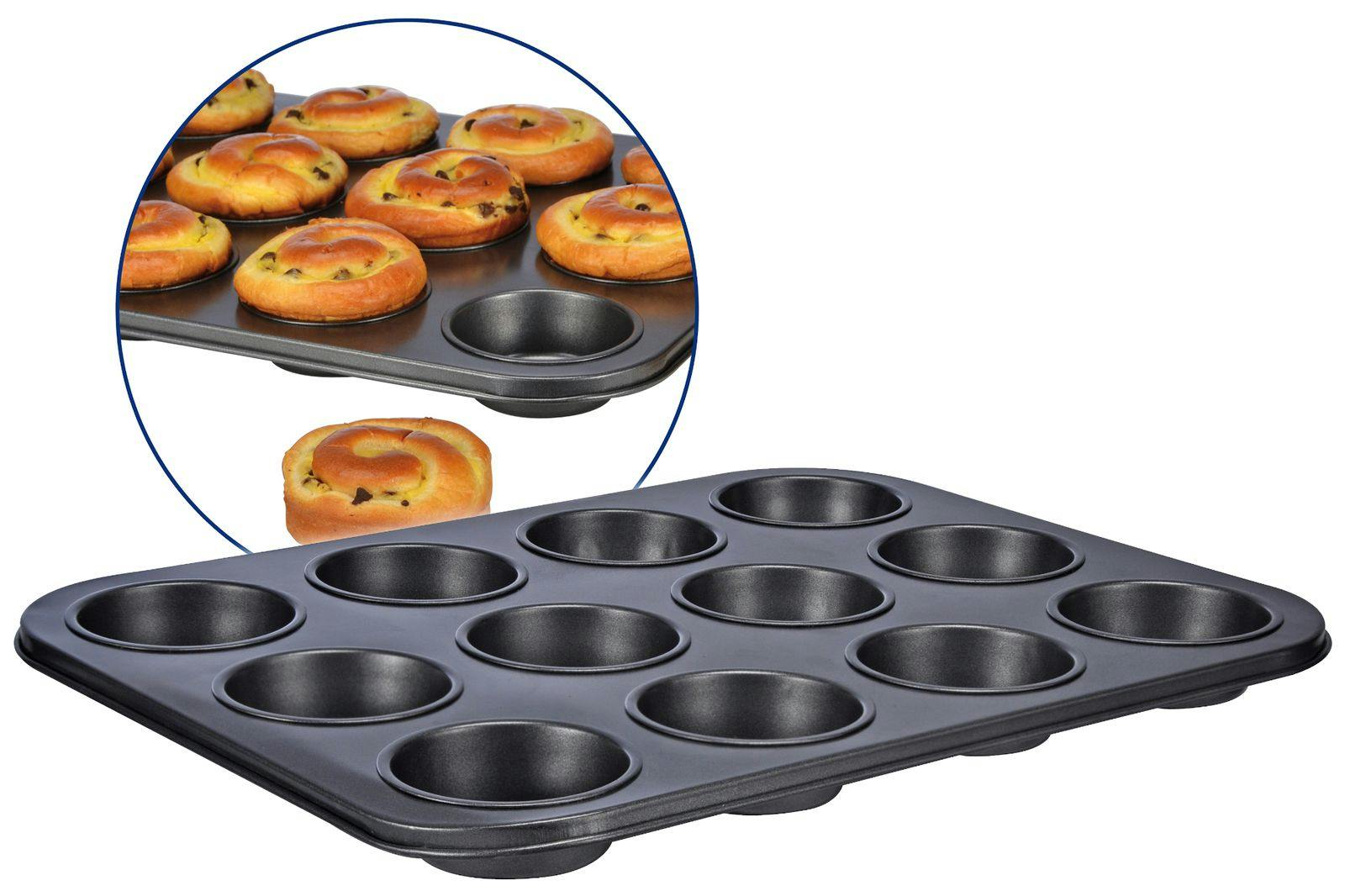 12er Muffinform Muffin Form Backform 12 Loch Antihaftbeschichtet | METRO