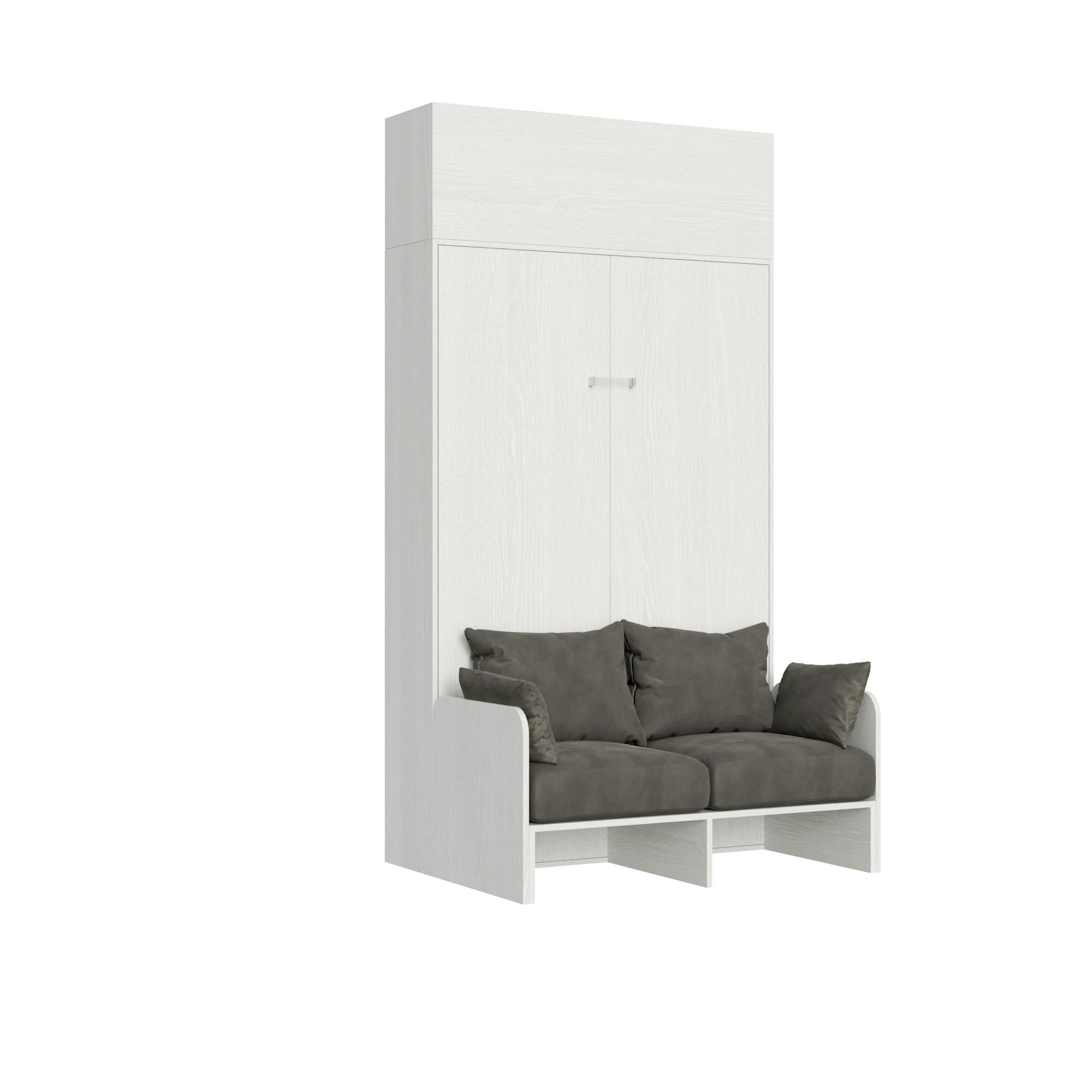Kentaro White Ash Sofa 120 Bed met scharnierend bovenkastje | Makro