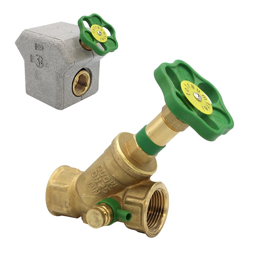 KFR-Ventil mit Muffenschluss 1/2` bis 1 1/4` mit Dämmschale und ...