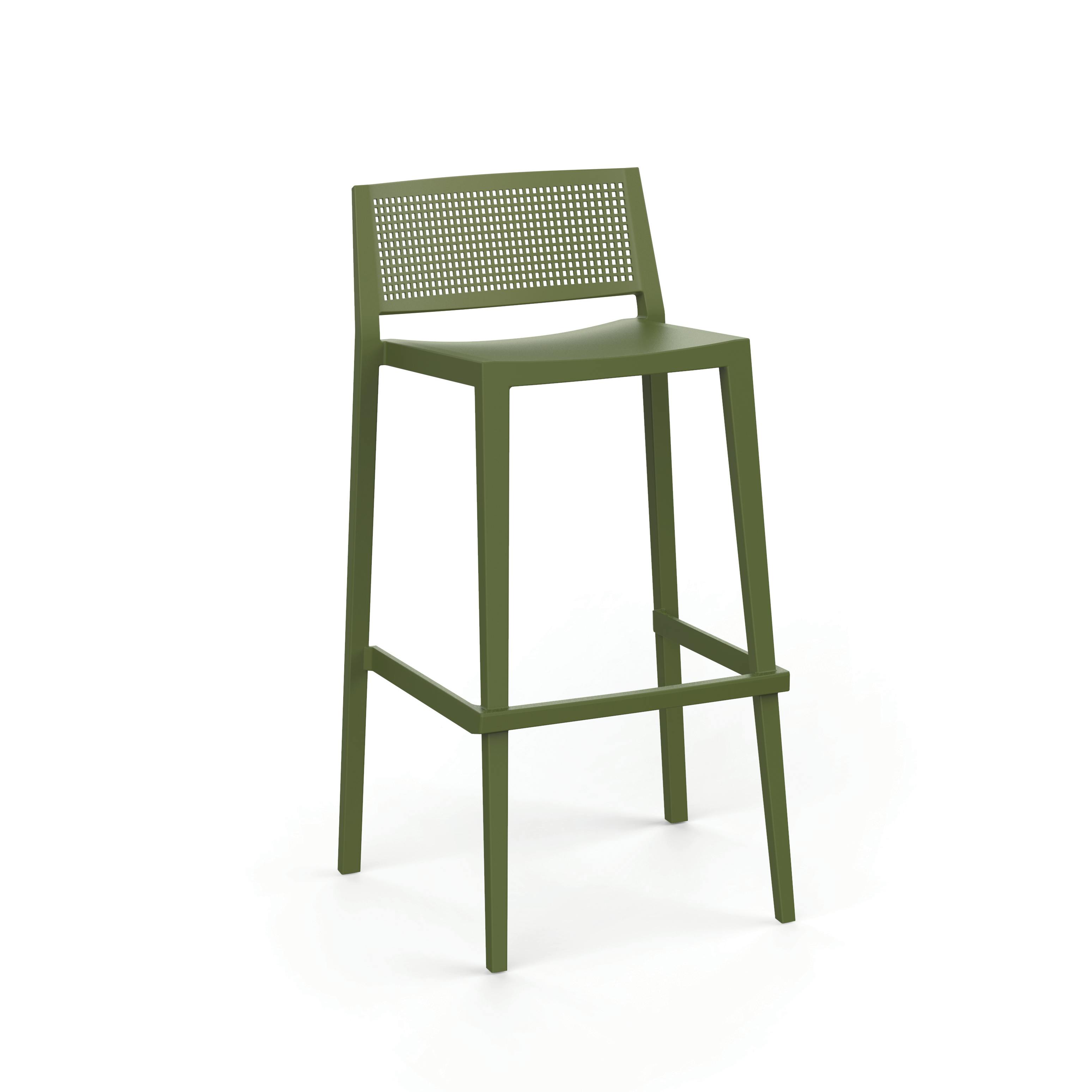 Pack 40 Bancos de Bar Alto GRID Azeitona | Makro