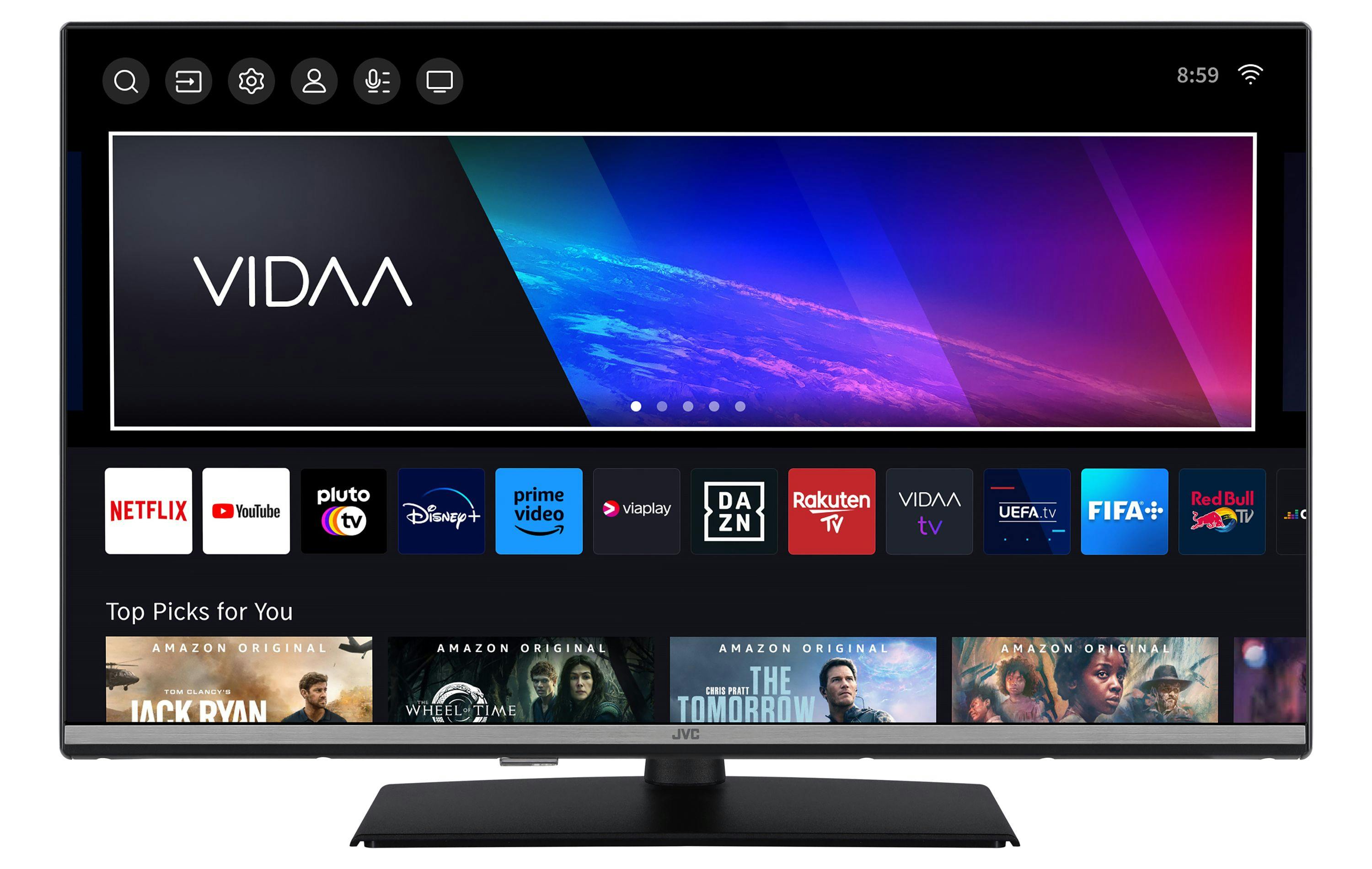 JVC Fernseher 32 Zoll Smart TV VIDAA LT-32VDF5455 - Full HD Fernseher ...