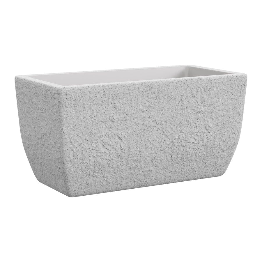 Macetero rectangular de resina efecto piedra Tera Petram, cm 81x40x40h ...
