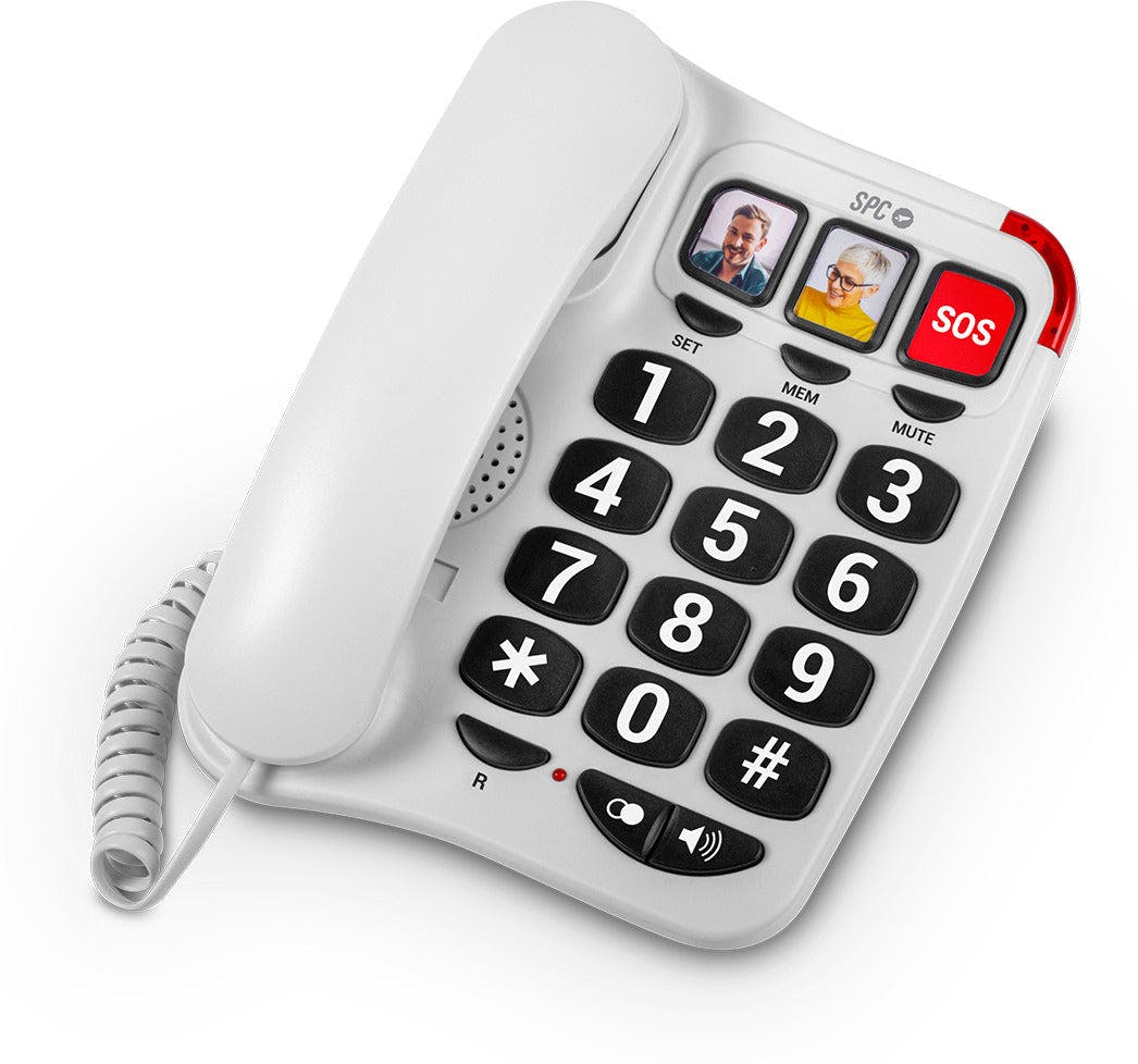 SPC Comfort Numbers 2 - Festnetztelefone für Senioren mit großen Tasten, hoher Lautstärke und ...