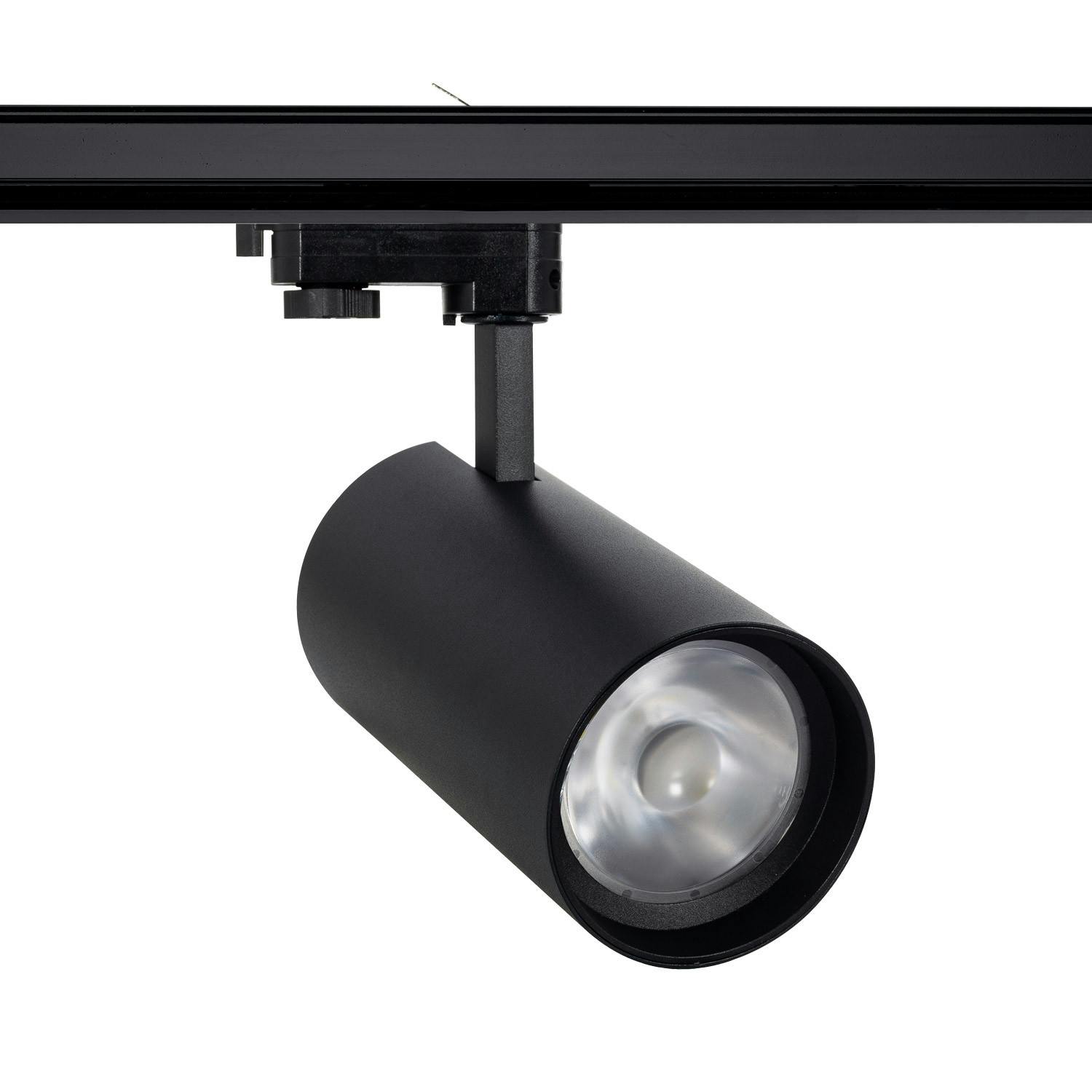 efectoLED Foco Carril LED Trifásico 40W CCT New d'Angelo Negro CRI90 LIFUD 15-36º | Makro