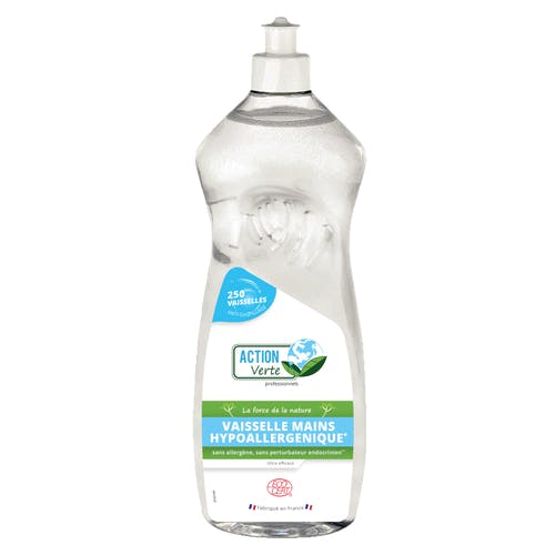 Action verte liquide vaisselle main hypoallergenique Ecocert 1L - pour lavage de la vaisselle à ...