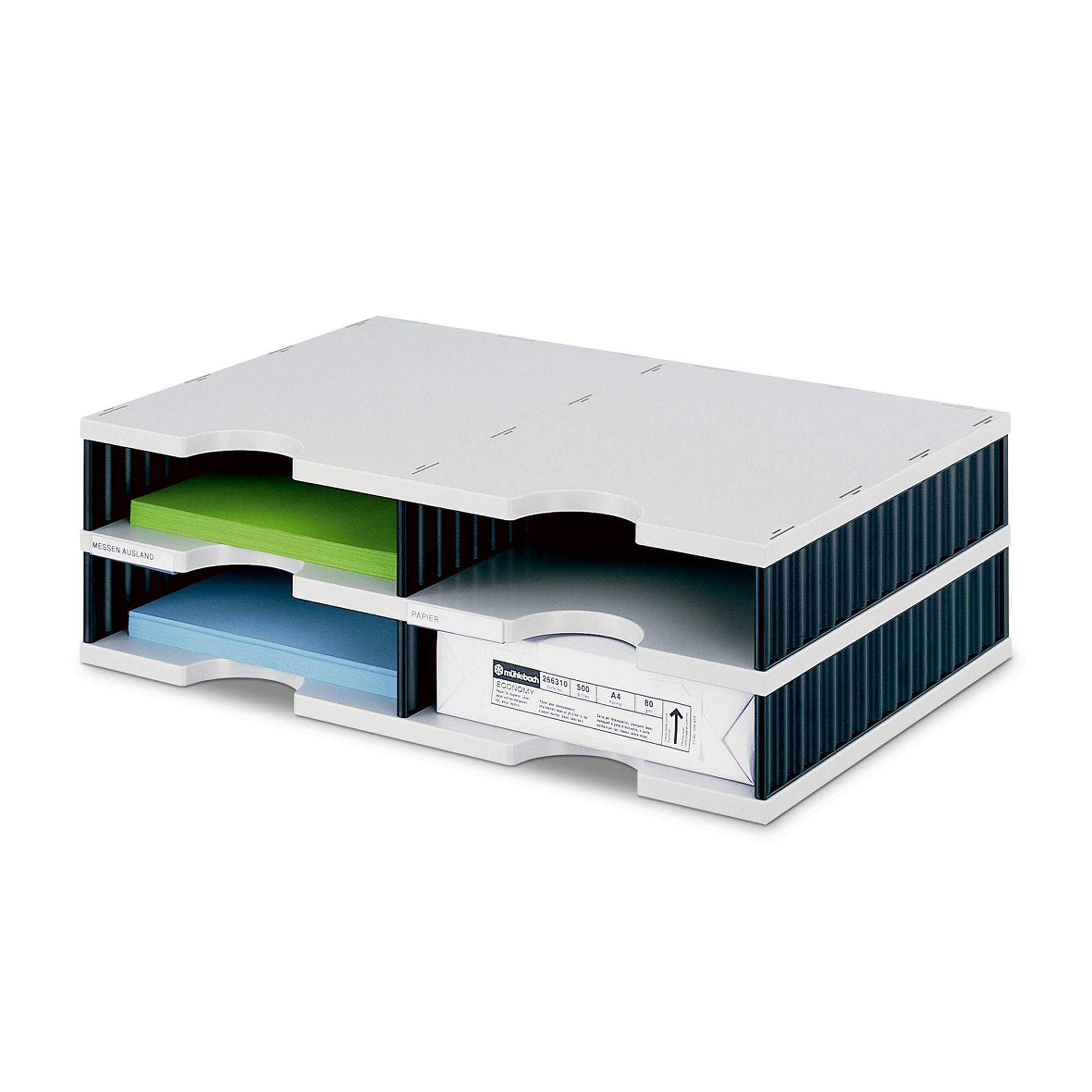 styro Grundeinheit styrodoc duo 268-0202.98 4Fächer gr/sw | METRO