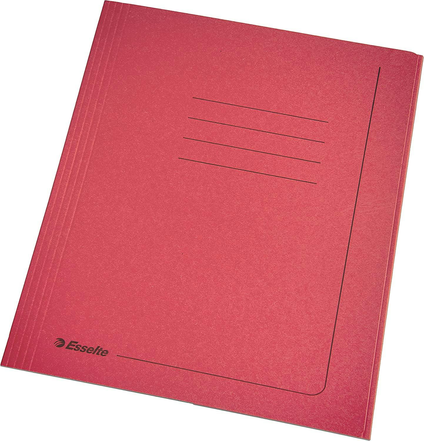 Esselte Cartelle Manilla 3 lembi - f.to 25 x 35 cm - Rosso - 4 ...