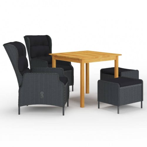 vidaXL Garden dining set 8 : Kleur - Donkergrijs | Makro