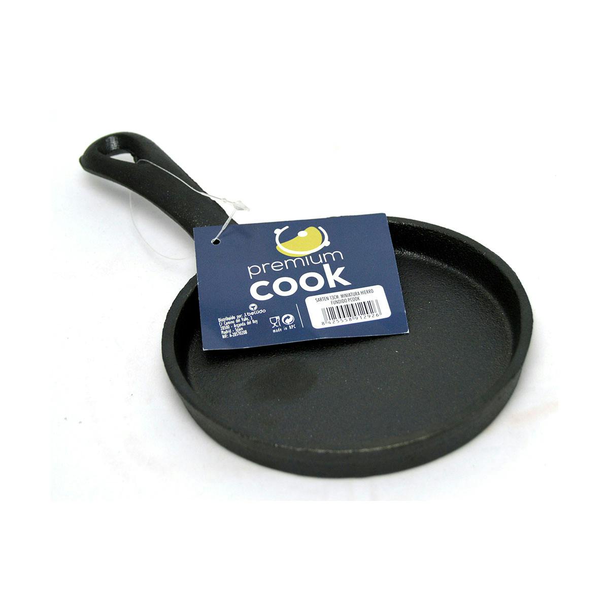 PREMIUM COOK lot de 12 poêles à frire 13 cm. en fonte truelle miniature ...