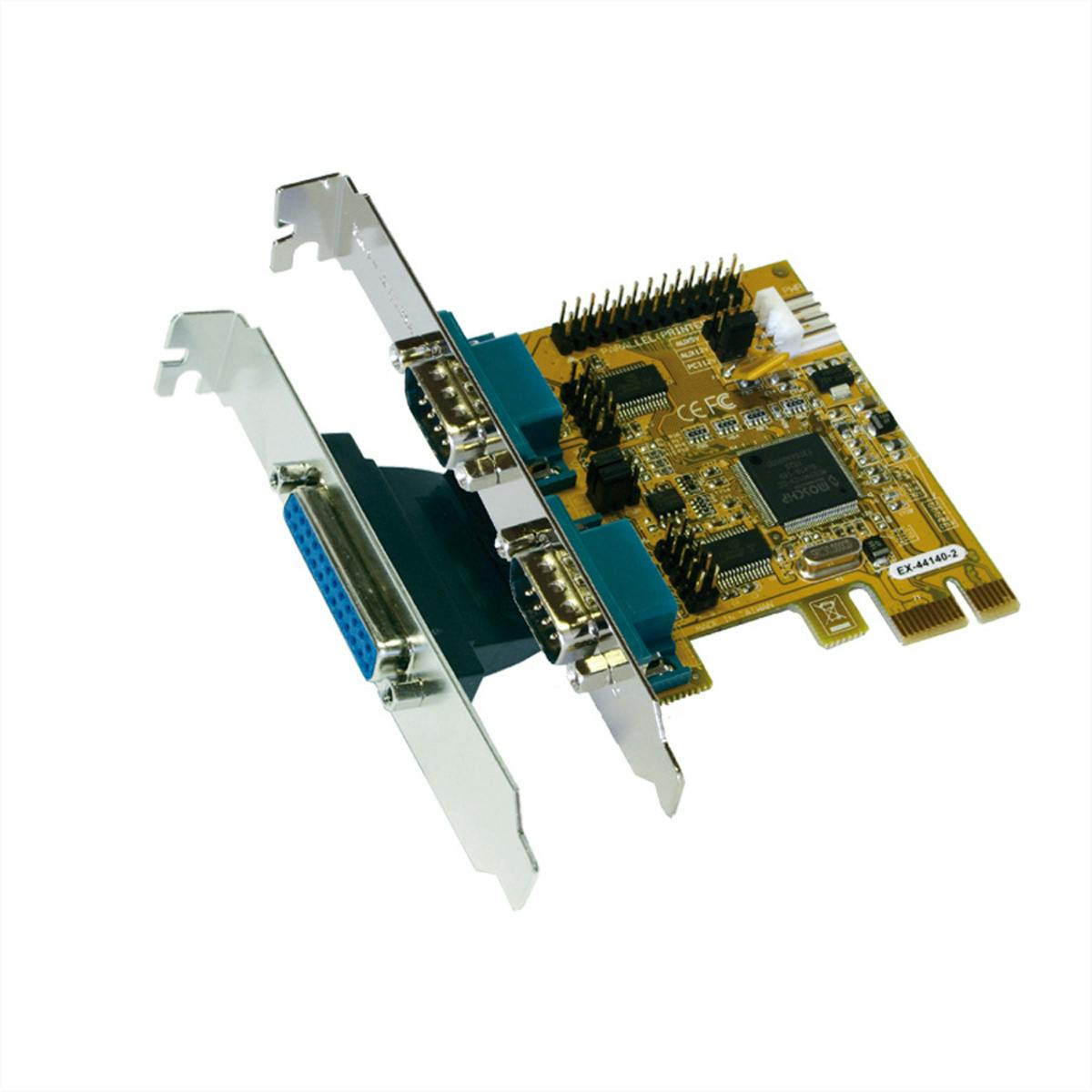 EXSYS EX-44140-2 PCI Express x1 kaart 2x ser. RS-232+1x par. EPP/ECP ...