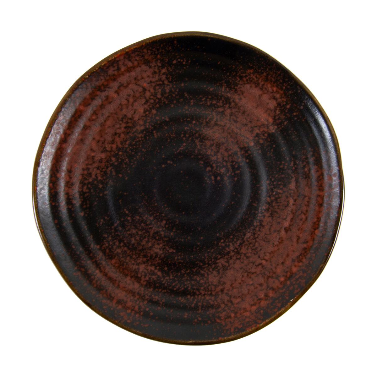 6 assiette plate 23 cm. unie gaia noir | METRO