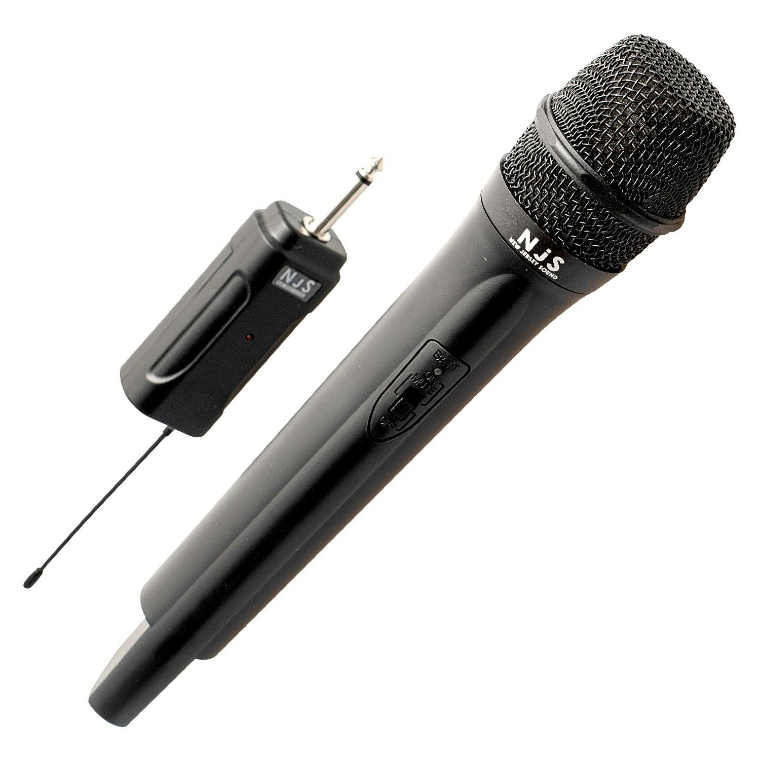 Microphone sans fil portatif radio UHF avec récepteur - Alimenté par 4 ...