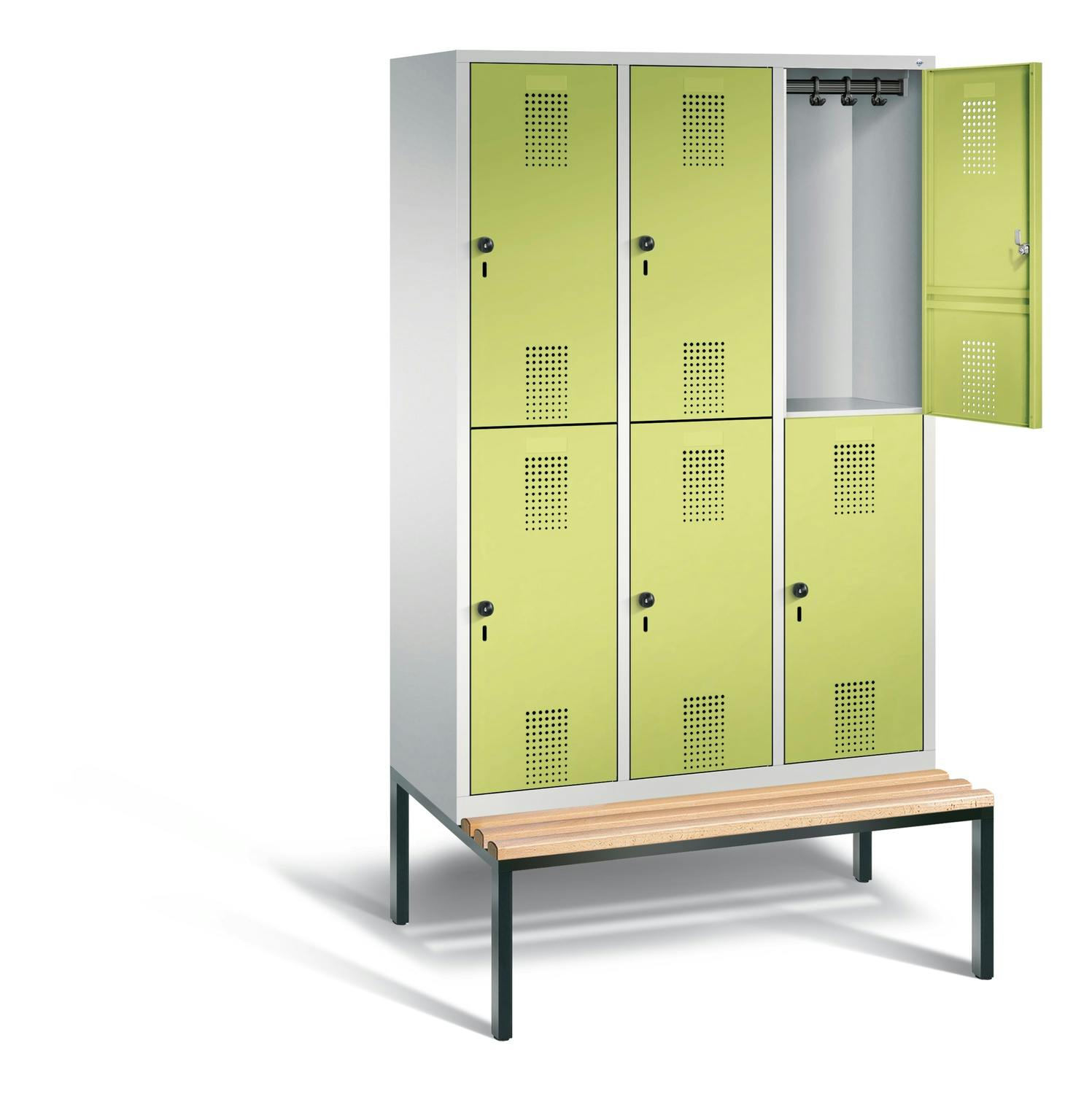 C+P Spind doppelstöckig Evolo, H2090xB1200xT815mm | METRO