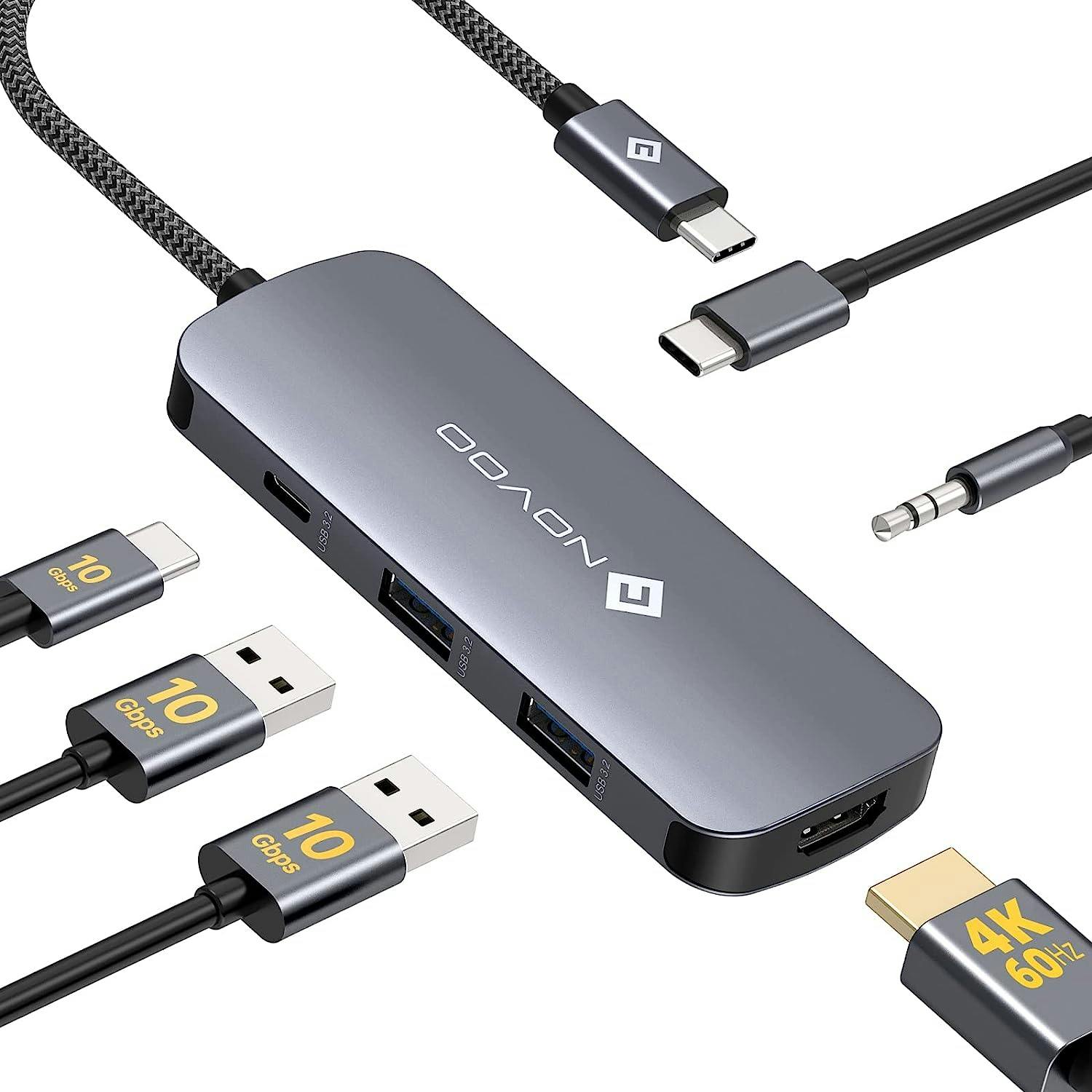NOVOO USB-C Hub mit 6 Anschlüssen | METRO
