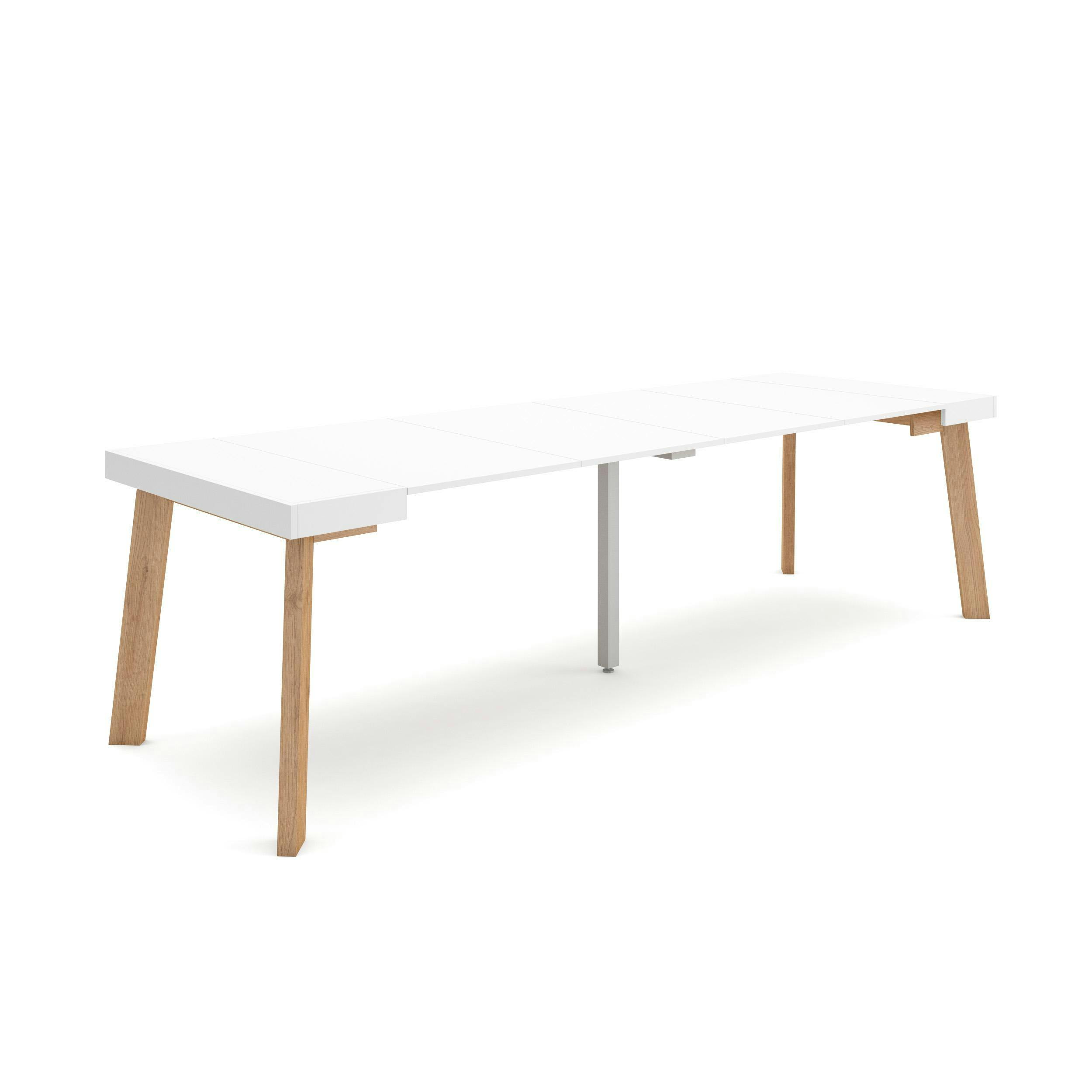 Uitschuifbare Consoletafel, Console table, 262x90x73cm, Voor 12 ...