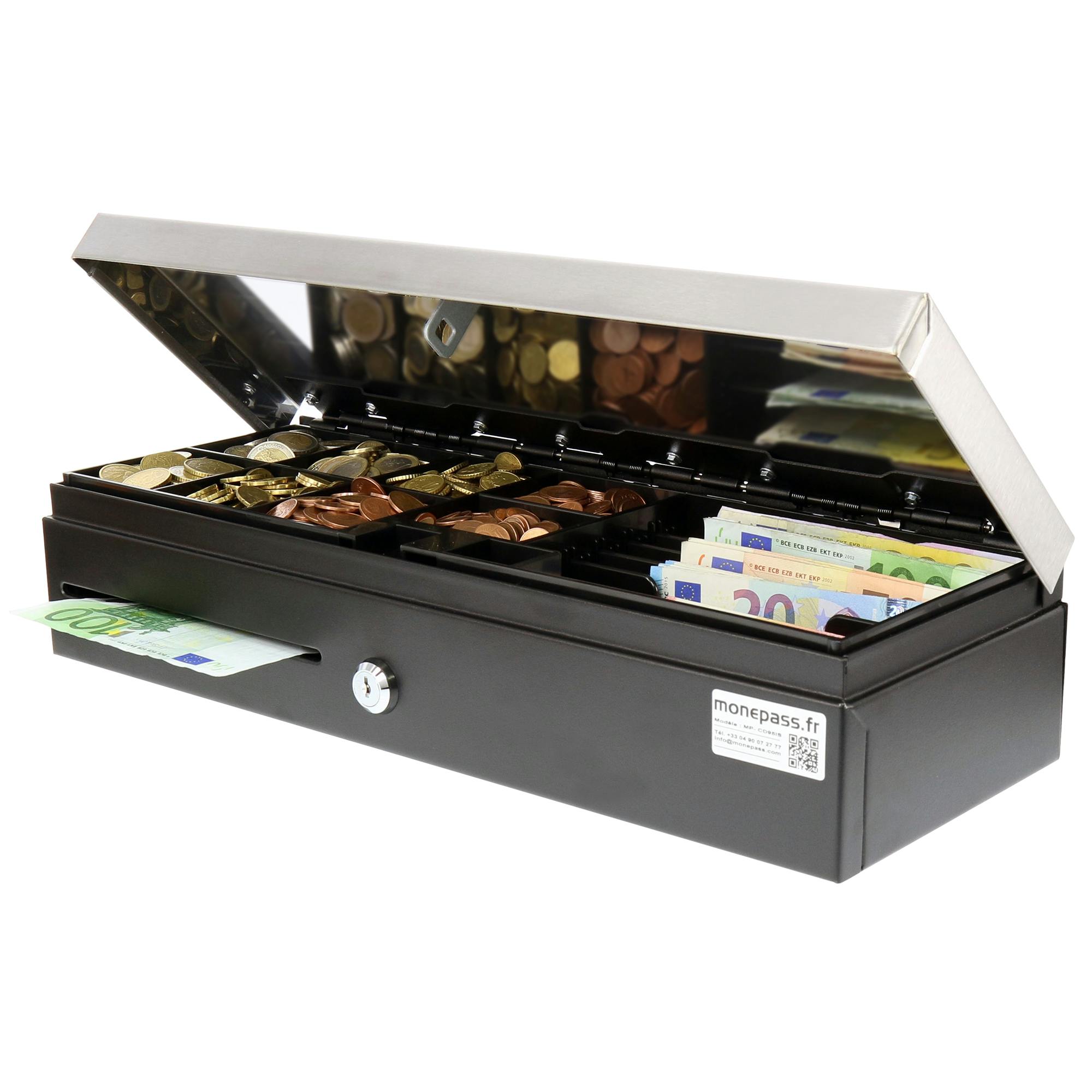 Vertikal öffnende Kassenschublade Standard Duty - 6B/8C - RJ-Anschluss / CD95IS - Monepon ...