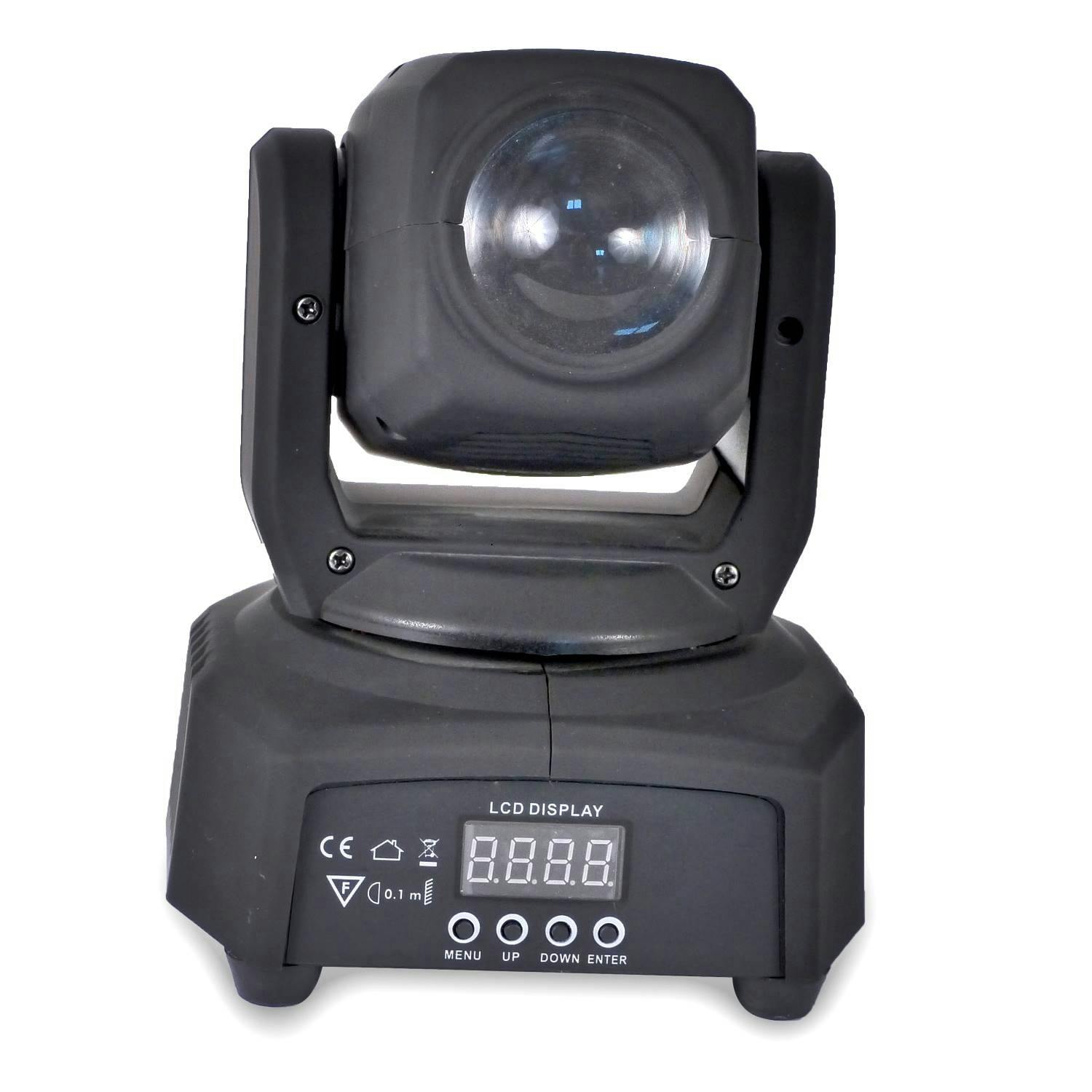 Mini LYRE DMX A 1 LED Blanche avec EFFET BEAM | METRO