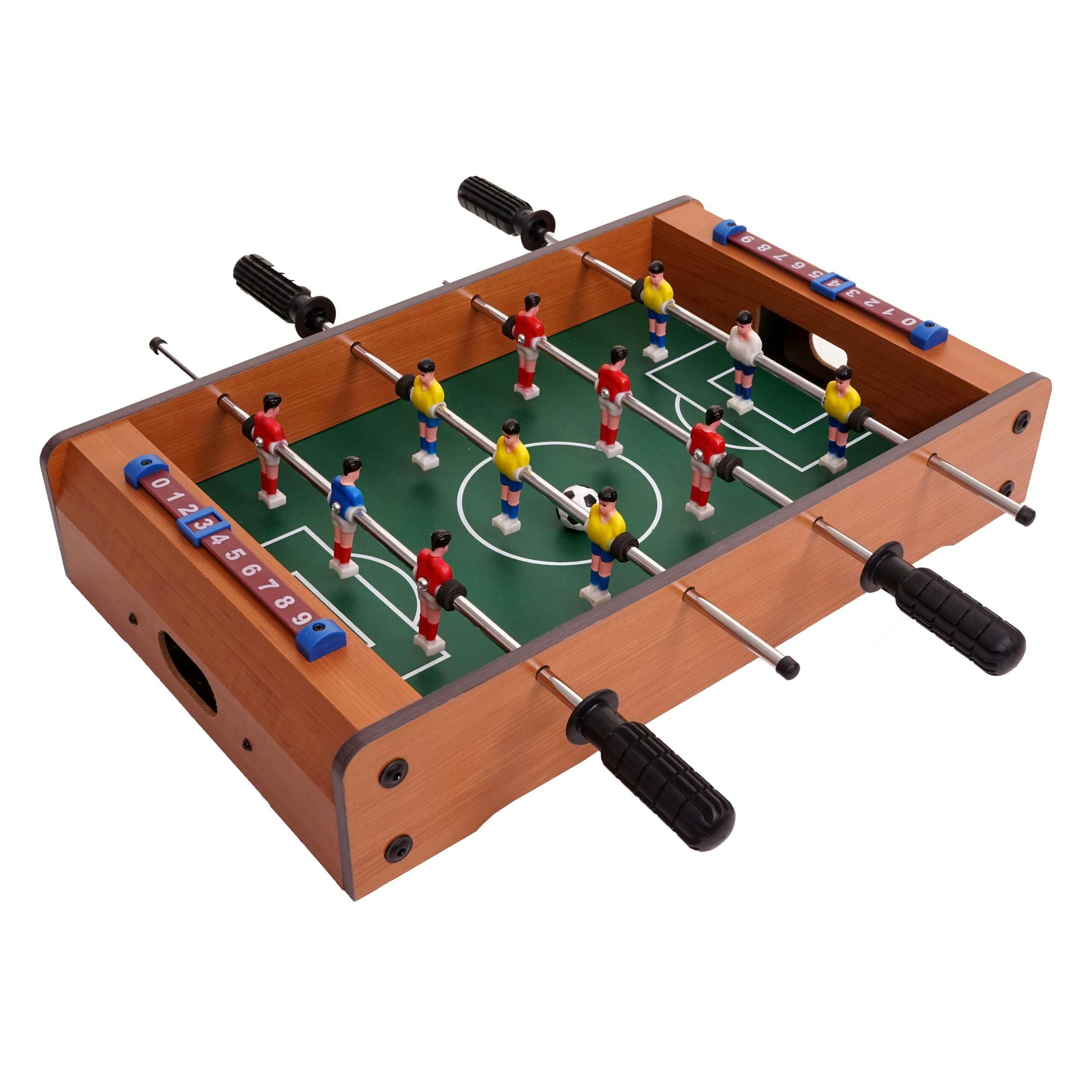 Mini futbolín HWC-J68, juego de mesa con accesorios incluidos, madera ...