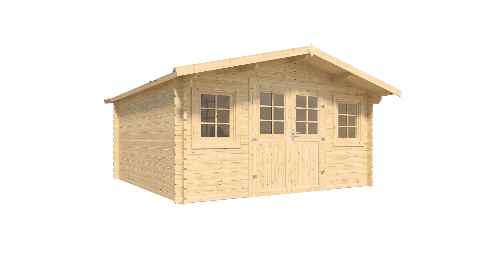 Abrigo Stelo Modern 14 m² (4,10x4,45x2,30) – Pinho Silvestre – Telhado ...