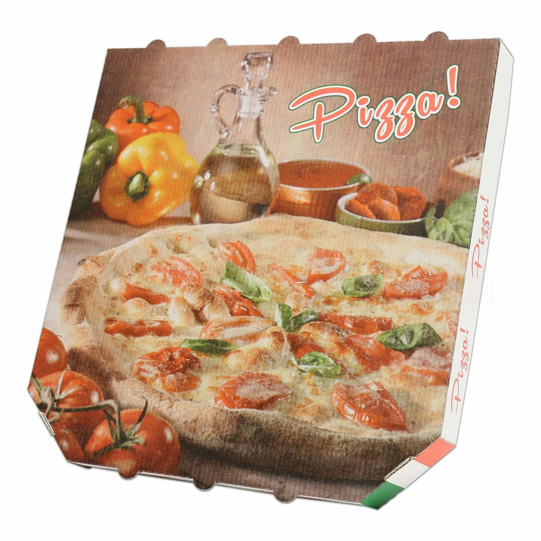 200x Pizzakarton Piccante 29 x 29 x 3 cm Kraft Modell Treviso | METRO