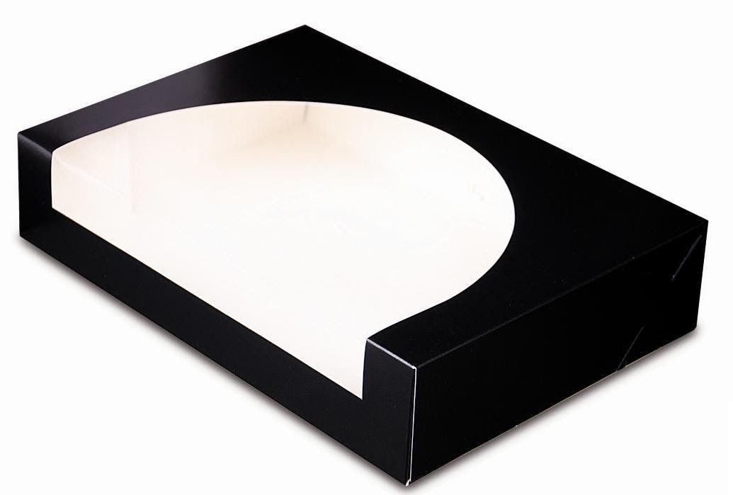 25 boites traiteur à fenêtre noir | METRO