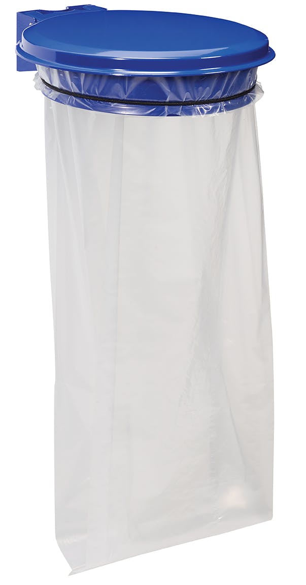 Rossignol - Support sac 110L mural avec couvercle COLLECMUR - bleu | METRO