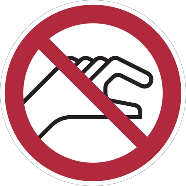 Verbotsschild, Hineinfassen verboten - praxisbewährt - 200x1.5 mm ...