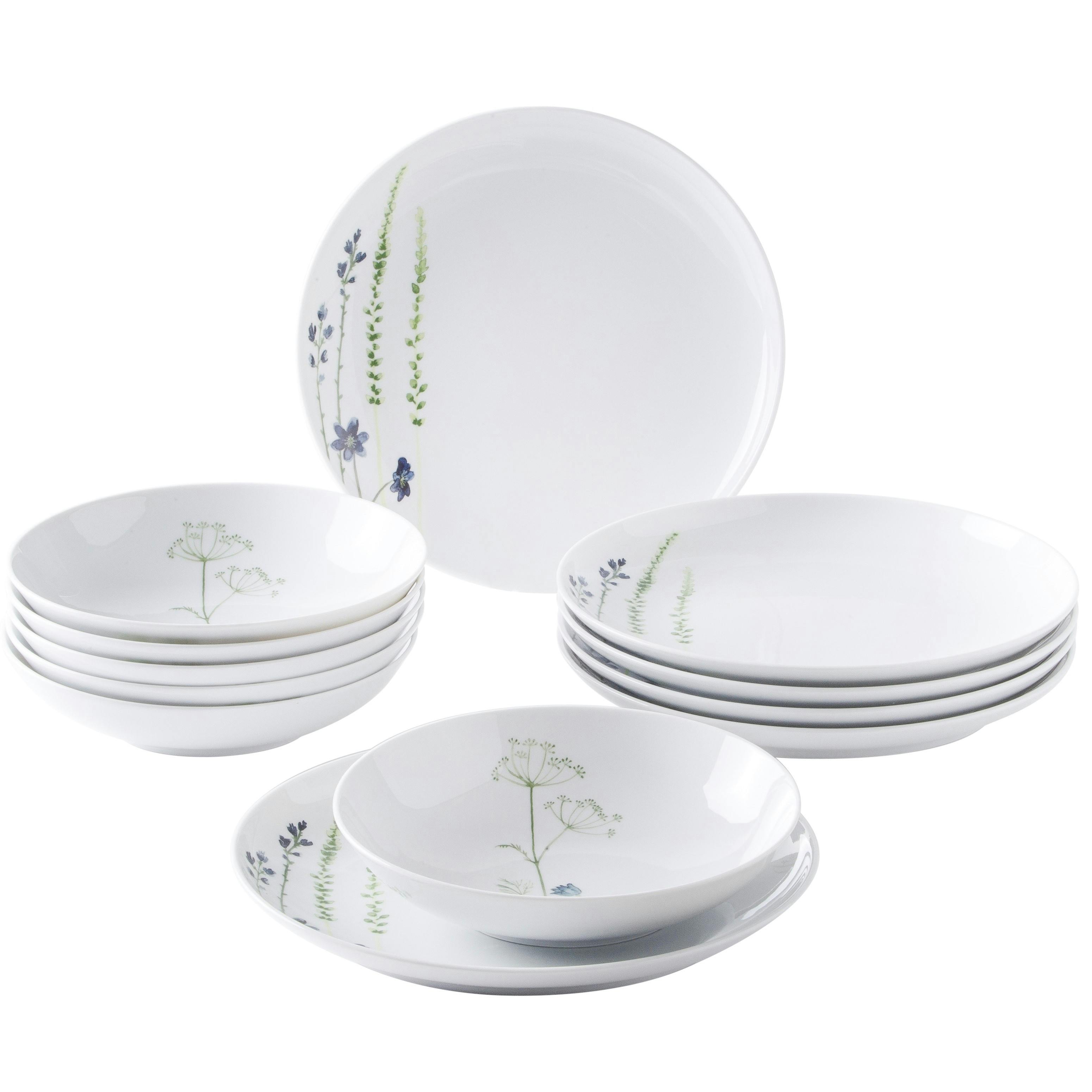 KAHLA 39G232A50001C Five Senses Wildblume Tafelset 12tlg. | Tafelservice für 6 Personen mit ...