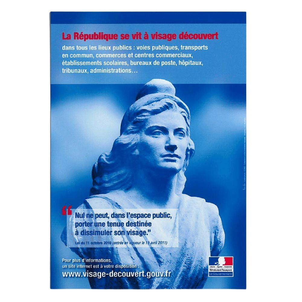 Affichage Marianne République à Visage découvert | METRO