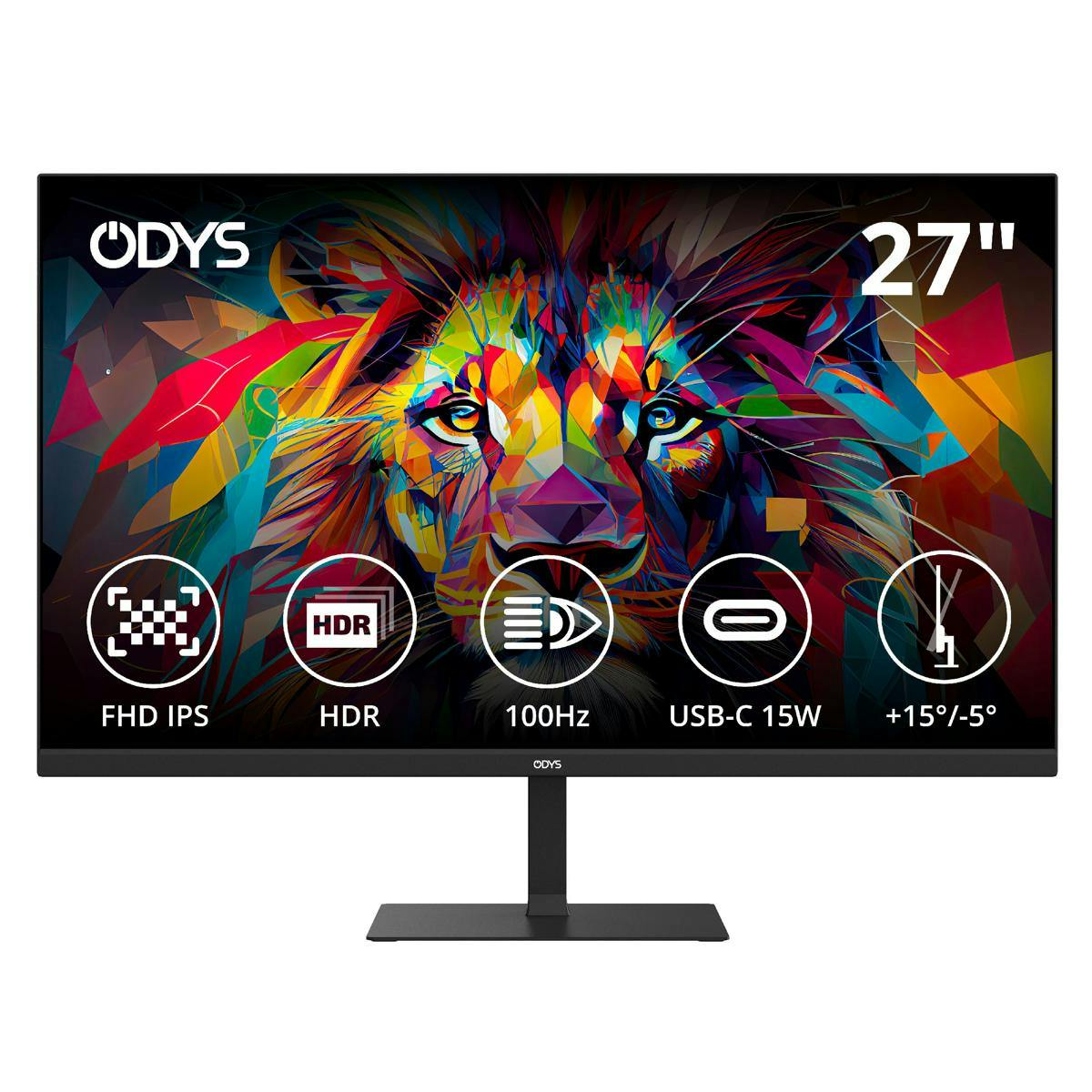 ODYS i27 Monitor - (27-Zoll-Bildschirm im rahmenlosen Design, Full HD ...