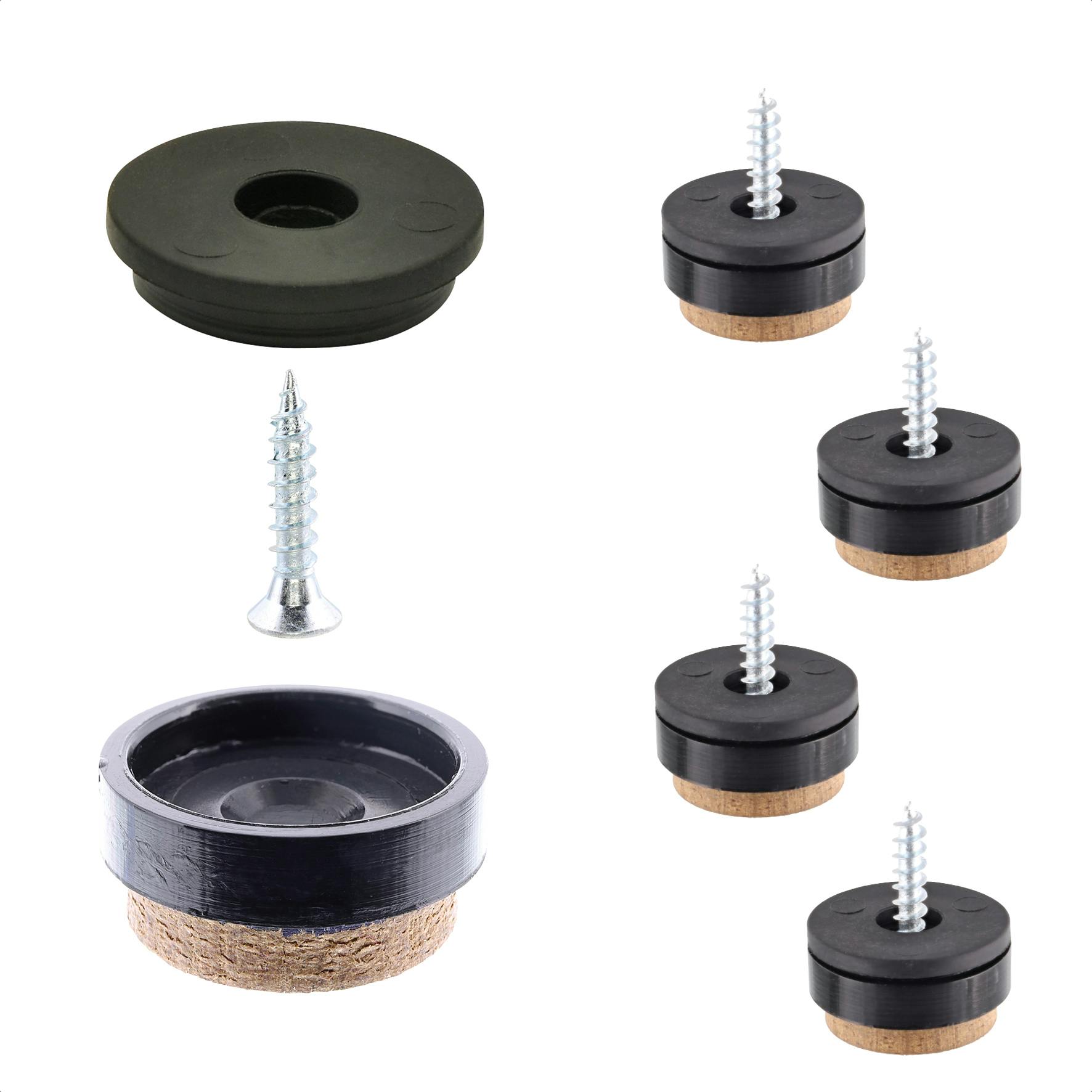 WAGNER QuickClick® Spezial Filzgleiter SYNO SLIM - 4x Schraube, je 4x ...