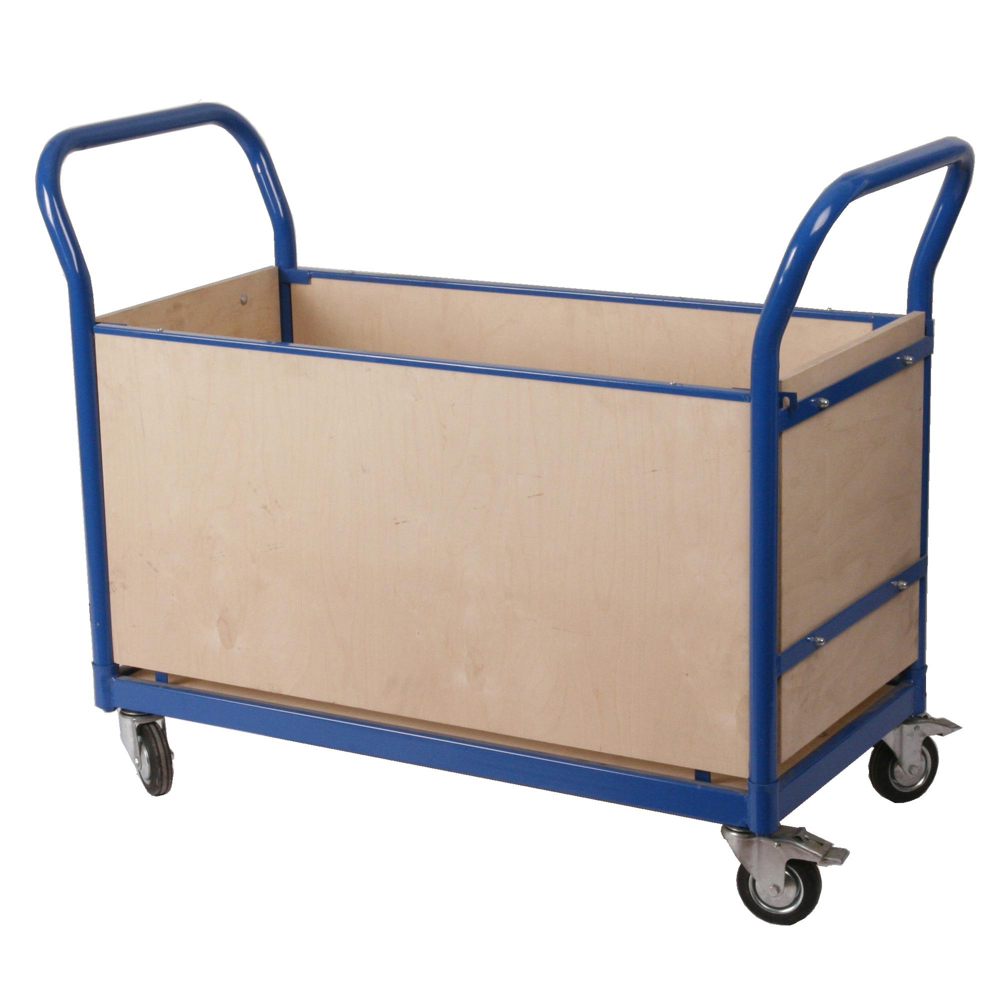 Transportwagen Professional 250 KG, Vierwandschutz, 100x50 cm, RAL 5017 ...
