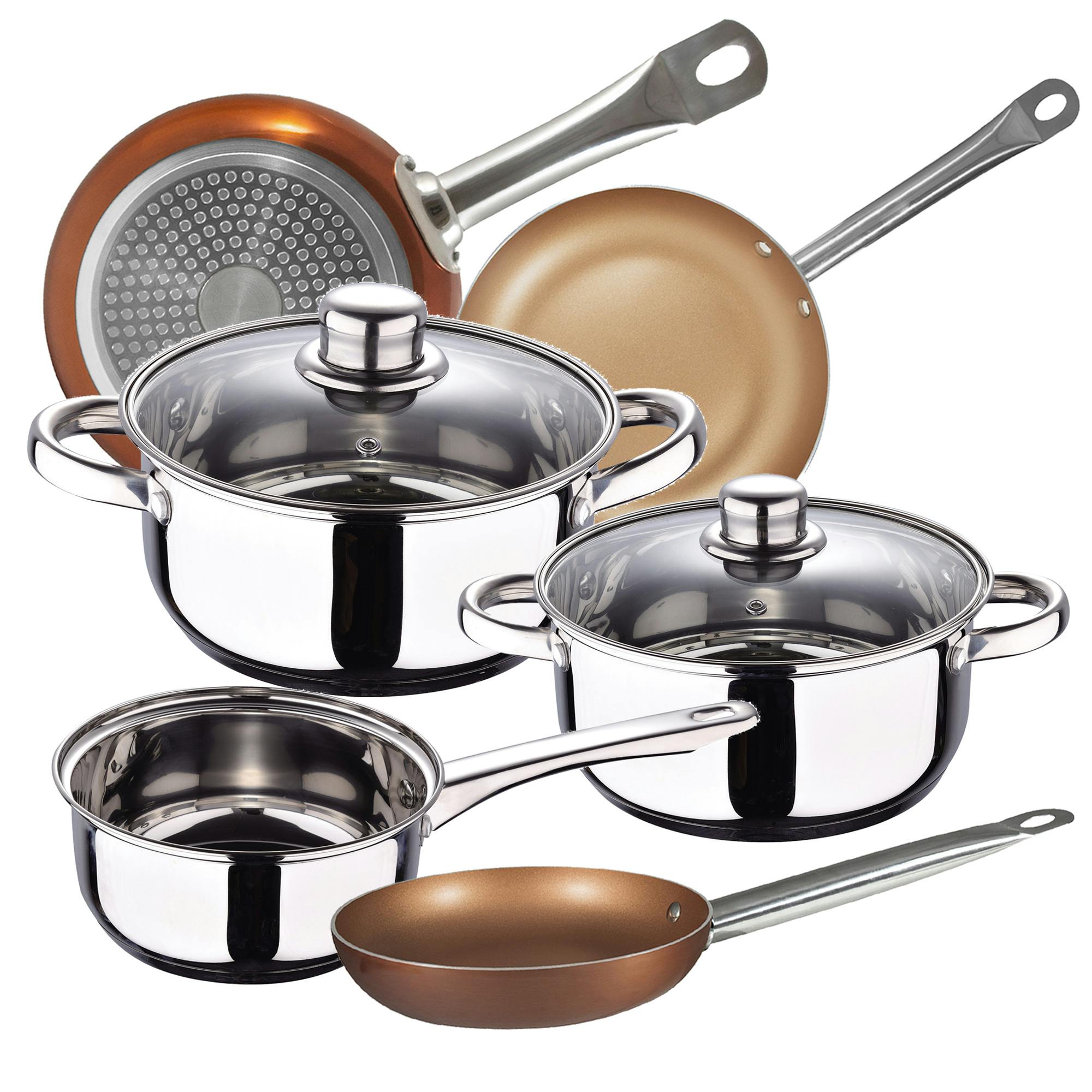 San Ignacio - Set di pentole Cassel in acciaio inossidabile da 16/18/20 ...