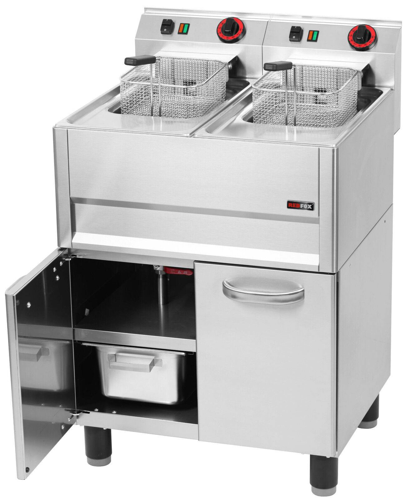 Gastro Elektrische Dubbele Friteuse Rechtop 2x13 Liter 660x600x860 mm ...