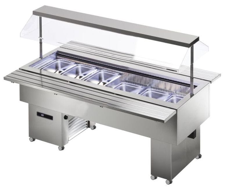 KBS Salatbüffet 2185 x750 x1500 mm GN 1/1 Steckerfertig 230 V Umluft ...