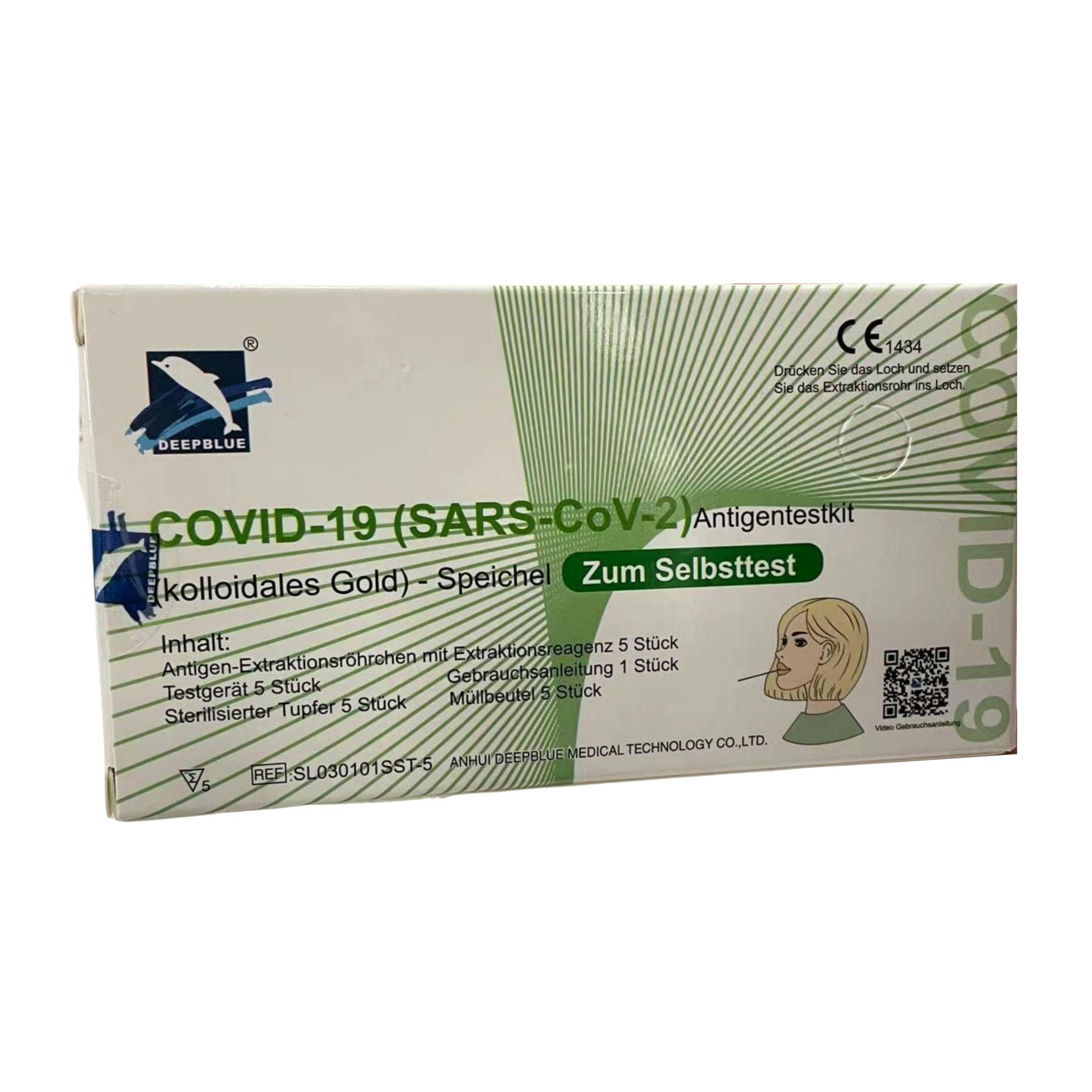 Deepblue COVID-19 Antigentest Lollitest CE 1434 Laientest 5er Pack für ...