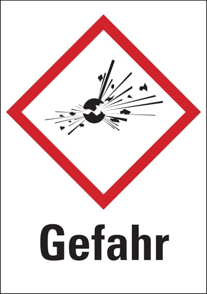 Aufkleber Gefahrstoffetiketten - Explodierende Bombe (GHS01 ...