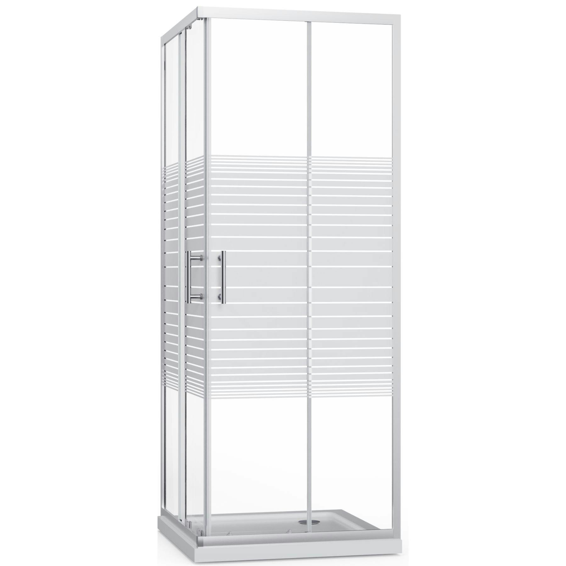 ZIK Duschabtrennung 70x90 Schiebe-Eck-Duschabtrennung 2-seitig ...