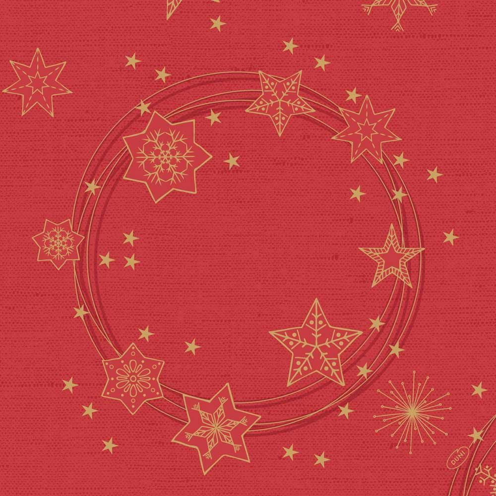DUNI Dunilin Serviette 40x40 cm 1/4F. Star Shine Red | METRO